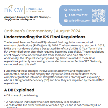 Understanding the IRS Final Regulations (7/2024) : Fin CW